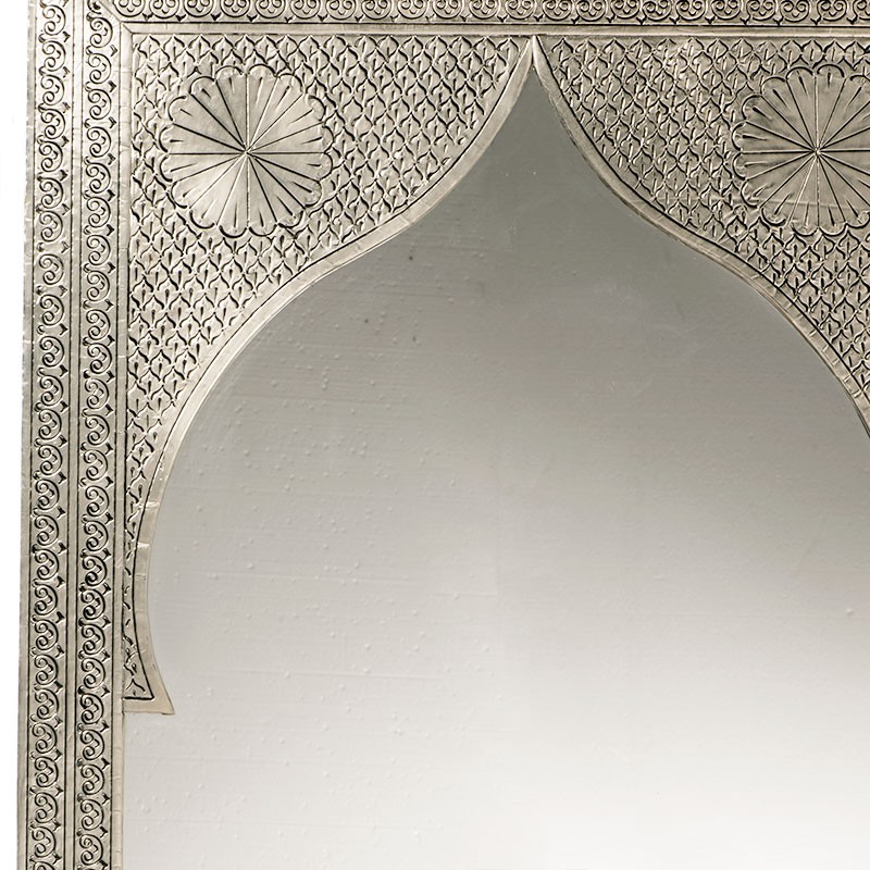 Arabic mirror 060x090 cm flat silver| kinamour.com