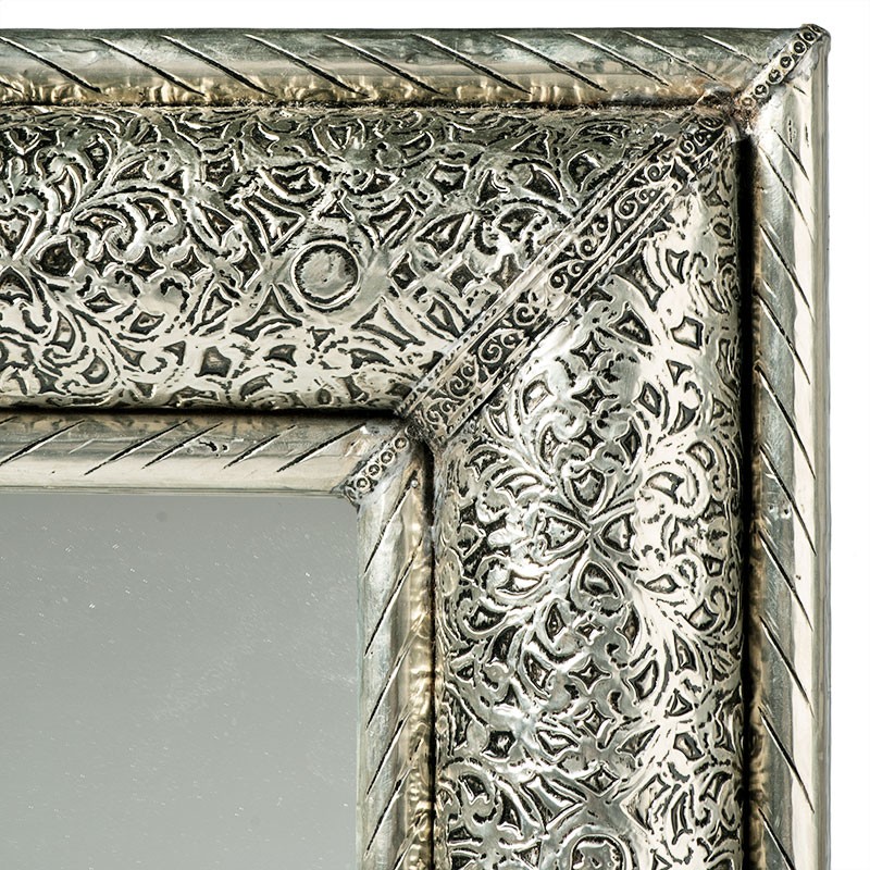 Arabic mirror 060x110 cm silver | kinamour.com
