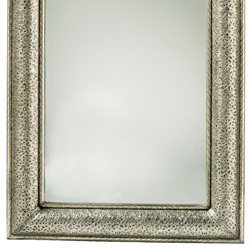 Arabic mirror 080x150 cm silver | kinamour.com