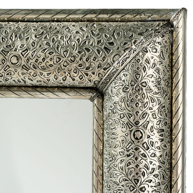 Arabic mirror 080x150 cm silver | kinamour.com