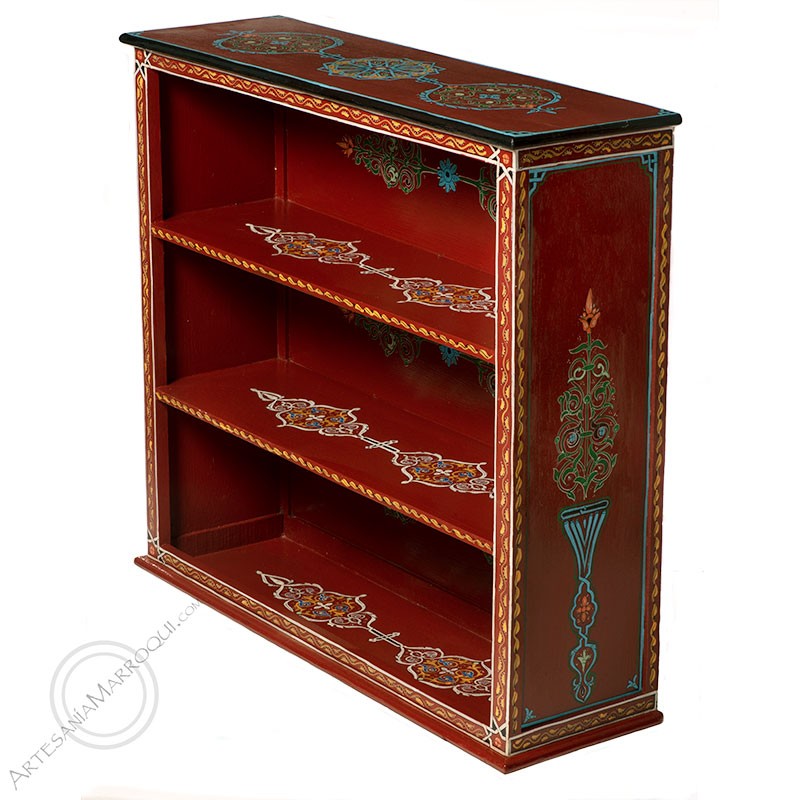 Burgundy bookcase 90 cm | kinamour.com
