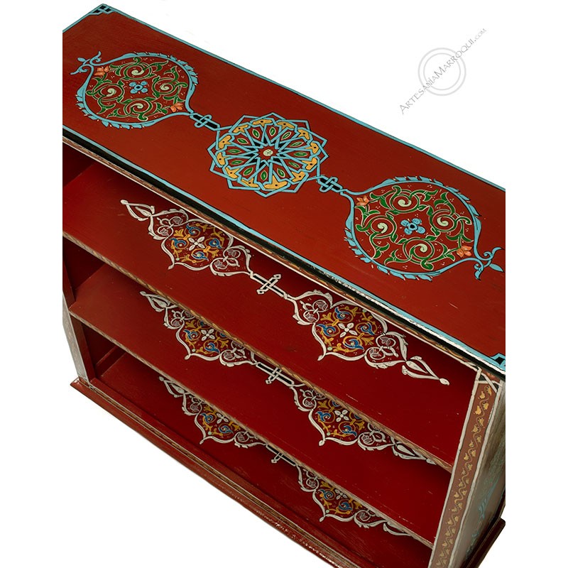 Burgundy bookcase 90 cm | kinamour.com