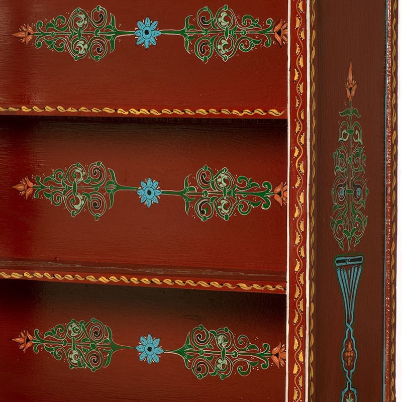 Burgundy bookcase 90 cm | kinamour.com