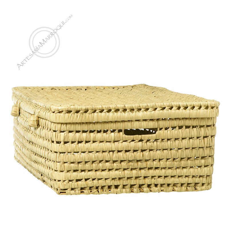 Cesto de palma rectangular | Artesanía-Marroquí.com