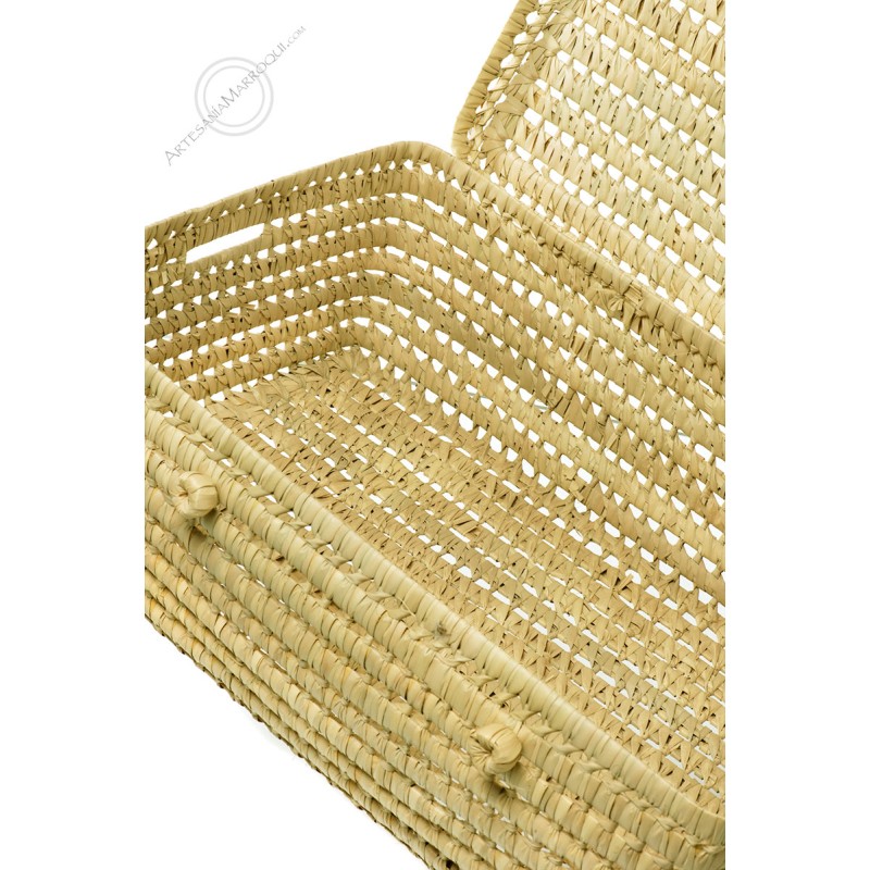 Cesto de palma rectangular | Artesanía-Marroquí.com