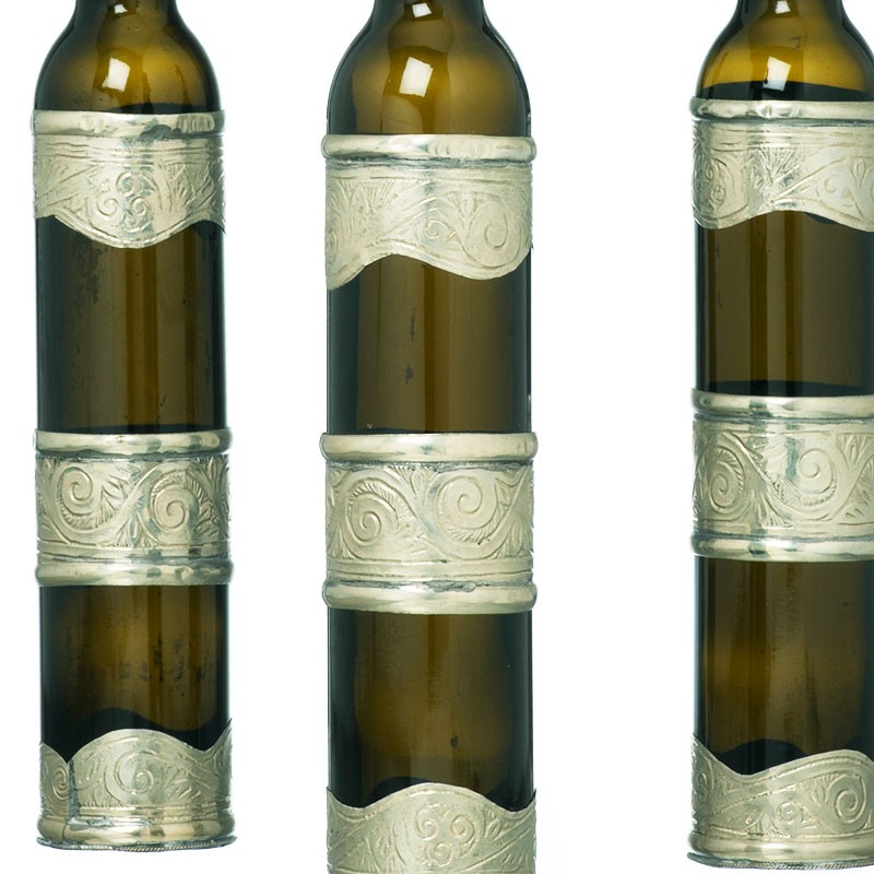 Botella verde decorada| Artesanía-Marroquí.com