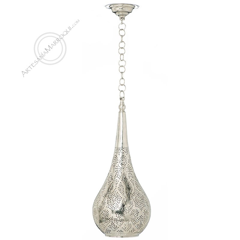 Drop lamp 45 cm silver | Artesanía-Marroquí.com