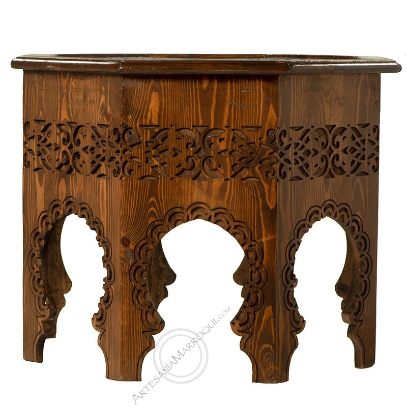 Table arabe en cèdre | artesania-marroqui.com