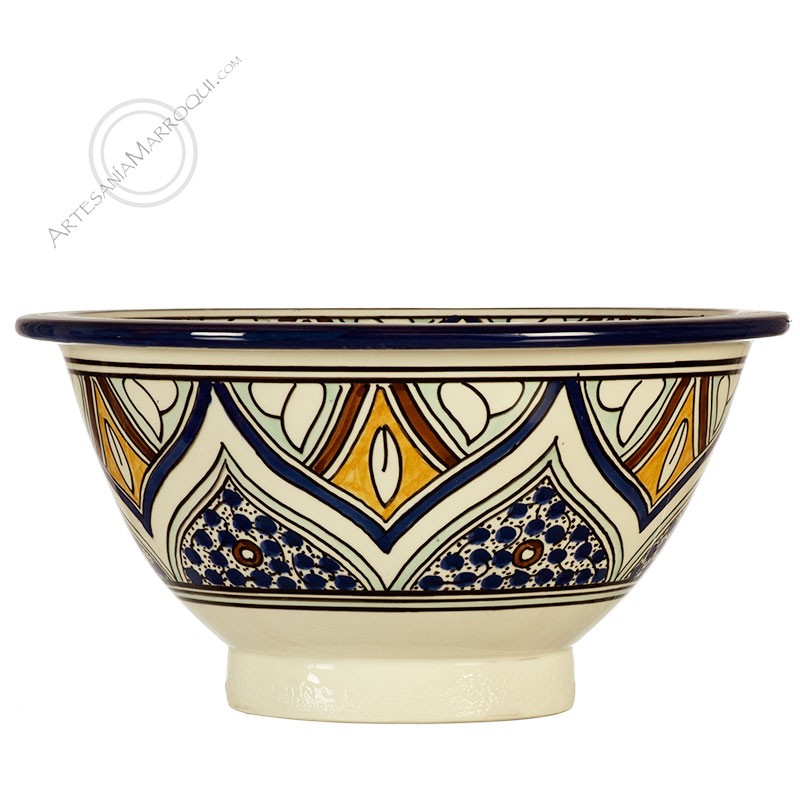 Arab ceramic washbasin 30 cm full drawing | Kinamour.com
