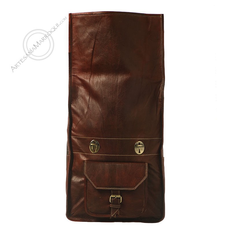 Omar dark leather backpack | Artesanía-Marroquí.com