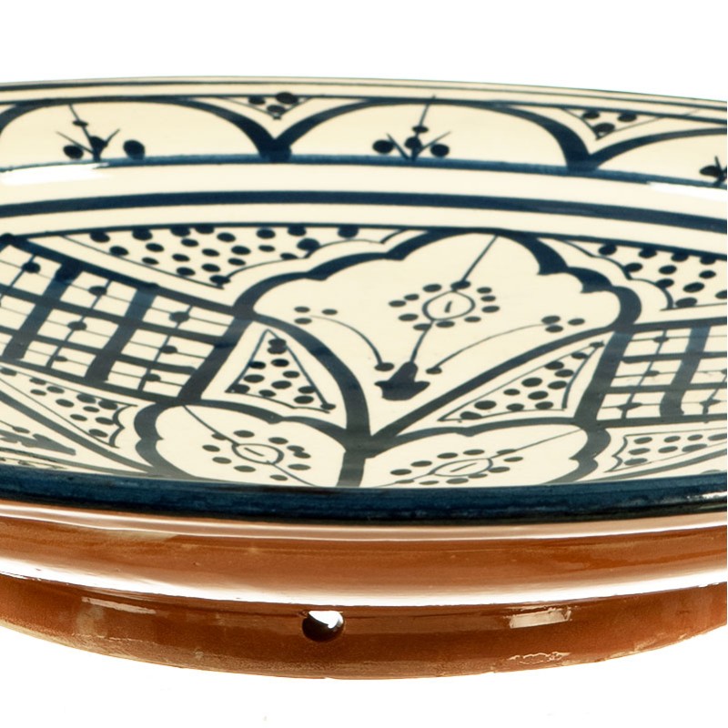 35 cm blue and white Safi plate | Kinamour.com