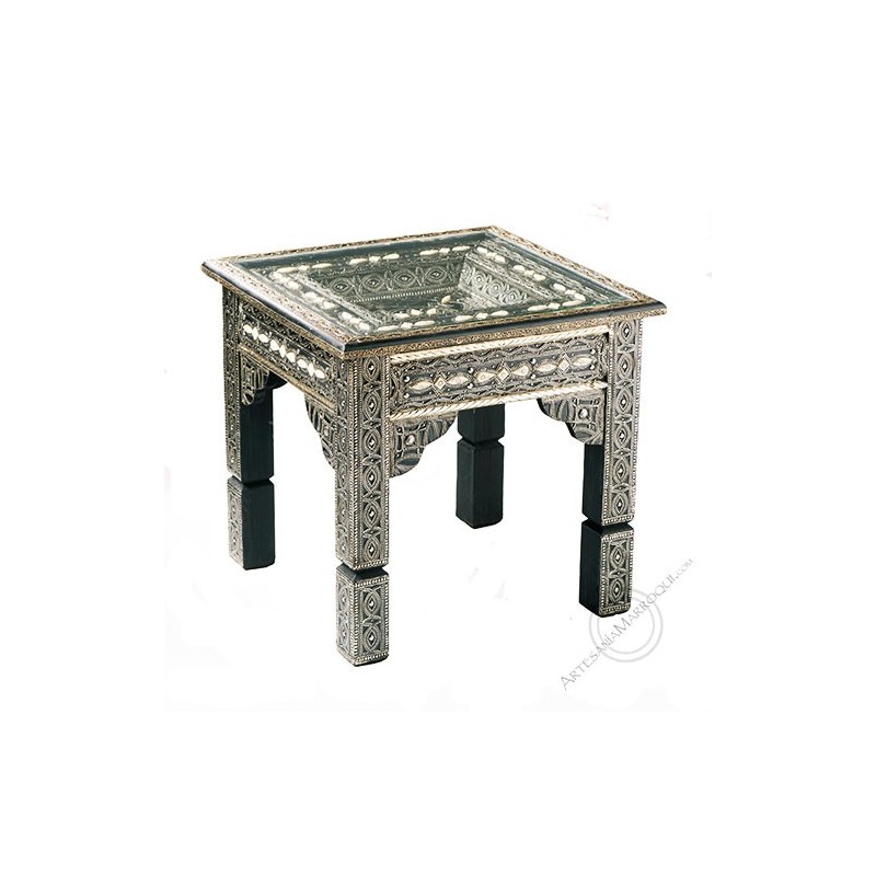 Marrakech Square white bone table | kinamour.com
