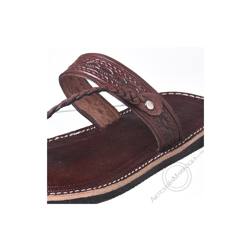 Sandale en cuir simple | Artesanía-Marroquí.com