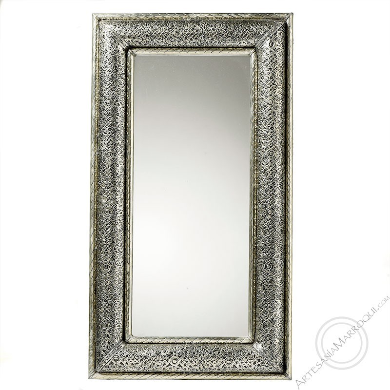 Arabic mirror 050x90 cm silver| kinamour.com