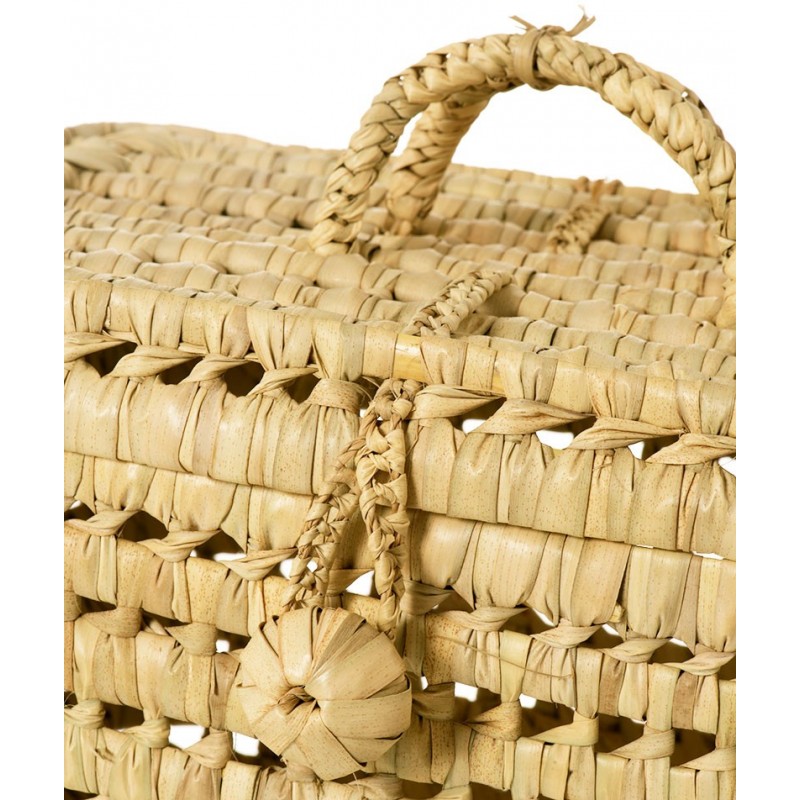 Cesto de palma mediano | Artesanía-Marroquí.com